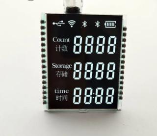 Quality Small Size VA LCD Display with 3 Line 4 Digits Black Segment Screen and 6 O for sale