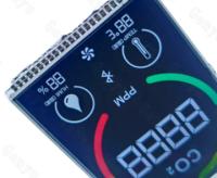 China 2.5 Inch VA LCD 4-Digit 7-Segment Display with 24-PIN Interface, 5.0V Voltage, -20℃ to +70℃ Operating Range for sale