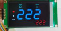 China Customized VA LCD Display with Blue Digits 7 Segment Screen for sale