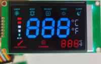 China Customized VA LCD Display with Blue Digits 7 Segment Screen for sale