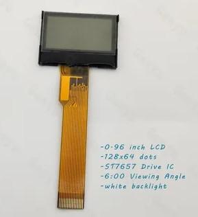 Quality Reflective 128x64 LCD Display 15pin White Backlight SPI Interface for sale