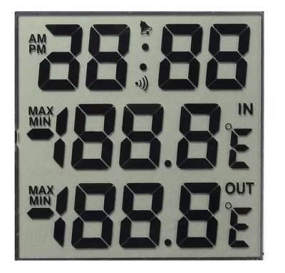 China TN 7 Segment Graphic LCD Module Transparent 1/4 Duty 1/3 Bias for sale