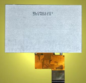 China 5.0 Inch TFT Lcd Touch Screen 800 * 480 RGB Interface High Brightness for sale