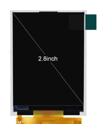 Side view of 2.8 inch TFT LCD display