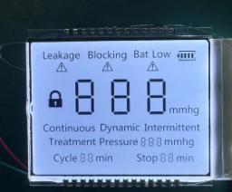 China Monochrome White Custom Segment LCD Display HTN Positive 3.3V 27PIN for sale