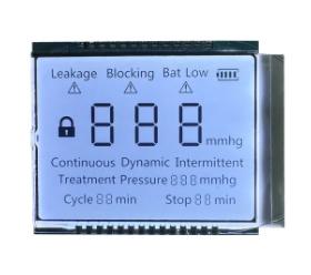 China Monochrome White Custom Segment LCD Display HTN Positive 3.3V 27PIN for sale