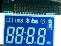 China HTN Negative 7 Segment LCD Display 40.0×27.0×2.8mm for Audio Equipment with 3.3V Operation for sale