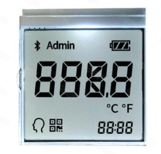 Custom Segment LCD Display front view
