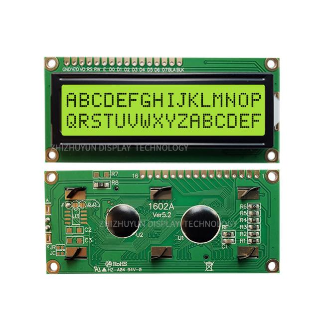 Close-up view of LCD display module