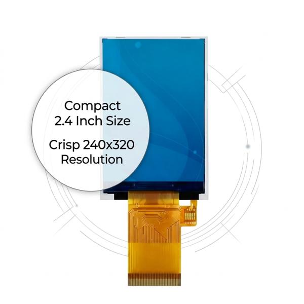 Quality 2.4 Inch IPS TFT LCD Display 240x320 with 350 Nit Brightness / MCU RGB Interface for sale