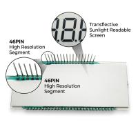 China Custom HTN Segment LCD Display 99.8x42.0mm with 46-PIN Interface and 5.0V Operation for sale