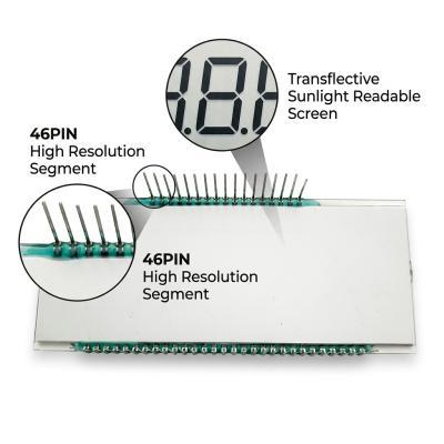 China Custom Made LCD Display HTN Segment Screen 46PIN Transflective Sunlight Readable for sale