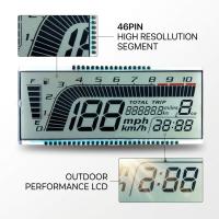 China Custom HTN Segment LCD Display 99.8x42.0mm with 46-PIN Interface and 5.0V Operation for sale