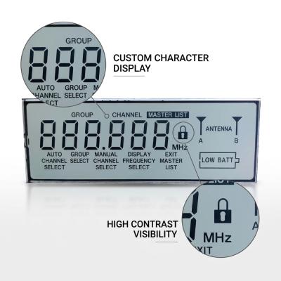 China Transmissive Custom Segment LCD Display Module HTN Characters For Electronic Meter for sale