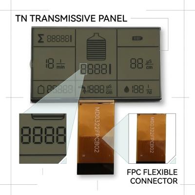 China 3.0V Custom LCD Panel , Segmented LCD Display TN Transmissive FPC Connect for sale