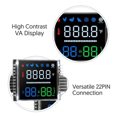 China High Contrast VA LCD Display with 33x29 mm Display Area 22PIN Interface for sale