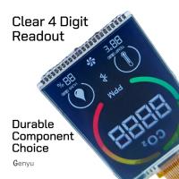 China 2.5 Inch VA LCD 4-Digit 7-Segment Display with 24-PIN Interface, 5.0V Voltage, -20℃ to +70℃ Operating Range for sale