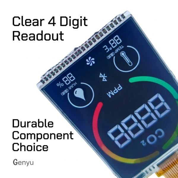 Quality VA LCD 4 Digit 7 Segment Display 2.5 Inch with 24PIN Interface for sale