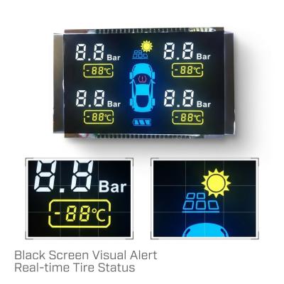 China VA Segmented LCD Display Black Screen Module For Car Tire Pressure for sale
