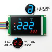 China Customized VA LCD Display with Blue Digits 7 Segment Screen for sale