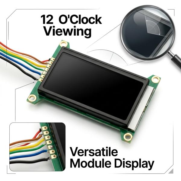 Quality HT1621 Driver IC VA LCD Display Module Black 5V With 12 O'Clock Viewing Direction for sale