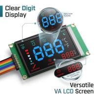 China Customized VA LCD Display with Blue Digits 7 Segment Screen for sale