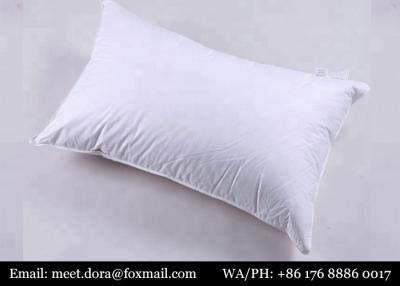 China 100% Cotton Fabric 250gsm Microfiber Filling White Hotel Pillow for sale