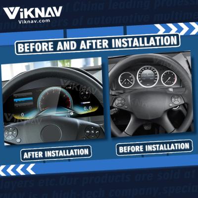 Chine Mercedes Benz Classe C W204 Cluster d'instruments numériques Vélomètre de voiture 2008-2011 Système Linux à vendre