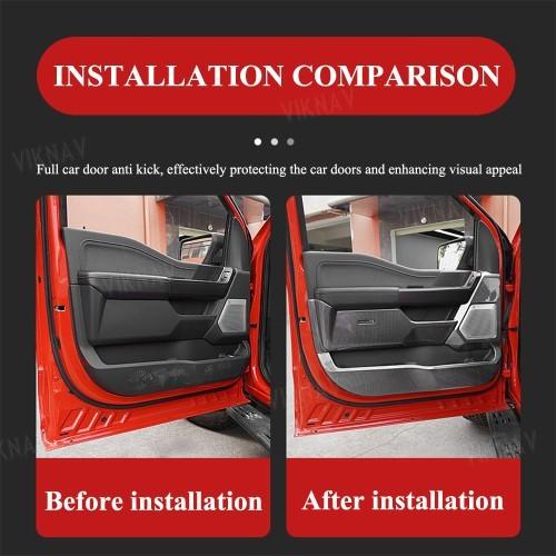 Quality Viknav Car Door Anti Kick Pad for Ford F-150 F150 2015-2020 Accessories Carbon for sale