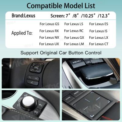 Cina Viknav Linux System For Lexus RC 2015-2020 Wireless Apple CarPlay Android Auto Sostenere solo lo schermo OEM originale dell'auto in vendita