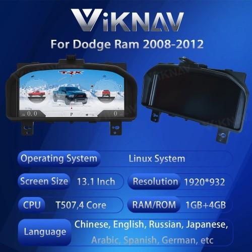 Quality VIKNAV Digital Cluster Car Speed Meter For Dodge Ram 1500 2500 3500 2008-2012 for sale