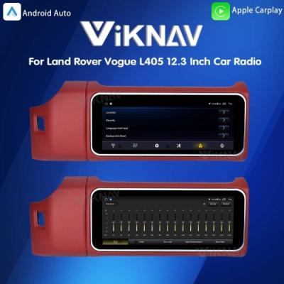 Cina Viknav 12.3 Inch Touch Screen Car Radio For Land Rover Range Rover Vogue L405 2013-2017 Multimedia Player GPS Navigation Head Unit (Rosso) in vendita