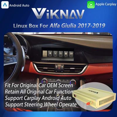 中国 ワイヤレスカープレイ Android Auto を搭載したAlfa Giulia 2017-2019用のViknav Linux インターフェースボックス 販売のため