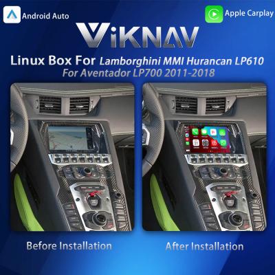 중국 Viknav 람보르기니 MMI Hurancan LP610/Aventador LP700 2011-2018용 리눅스 시스템 인터페이스 박스 무선 Apple CarPlay Android Auto 스테레오 (순정 차량 화면만 지원) 판매용