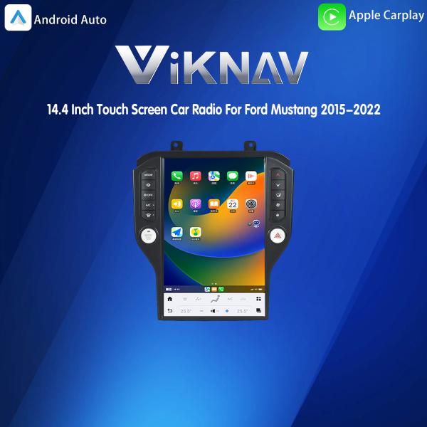 Quality Viknav 14.4 Inch Touch Screen Car Radio For Ford Mustang 2015-2022 Multimedia for sale