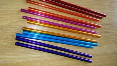 China Colorful Aluminum drinking straws for sale