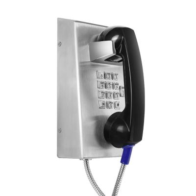 China Anti Rust Vandal Resistant Phone With Rugged Handset And Armored Cord for sale