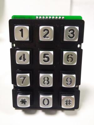China Zinc Alloy Rugged Blue Backlight  12 keys Keypad with 9 Pin for sale