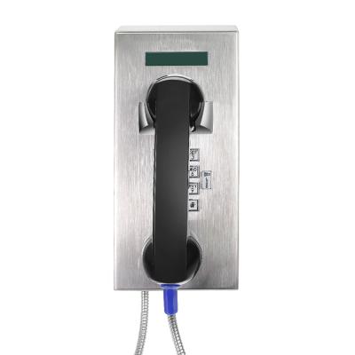 Bank Service Wall Mounted Telephones With Armored Cord And ABS Material Handset