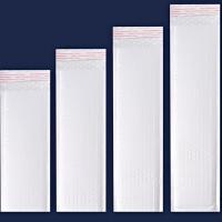 Quality Slim Long PE White Poly Bubble Mailer Shipping Bags Protective Packaging for sale
