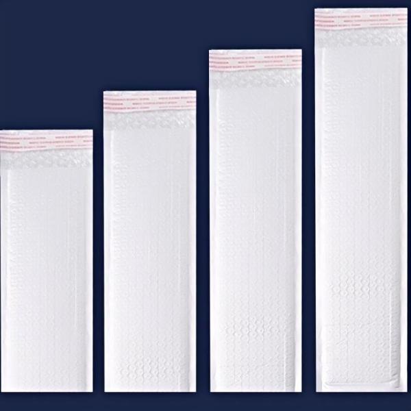 Quality Slim Long PE White Poly Bubble Mailer Shipping Bags Protective Packaging for sale