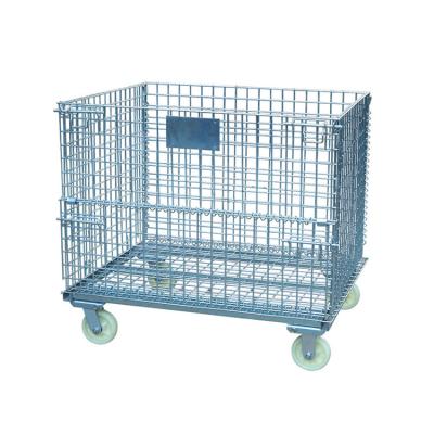 China large foldable,stackable wire containers for warehouse for sale