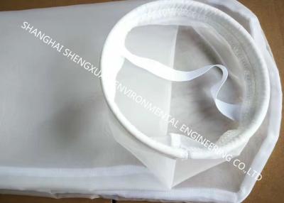 China Water Purification Processing Nylon Mesh Filter Bags 50 Micron With SS Seal Ring for sale
