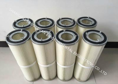 China Painting Room Industrial Pleated Filter Cartridge Abrasion Resistance For Dust Collecting for sale