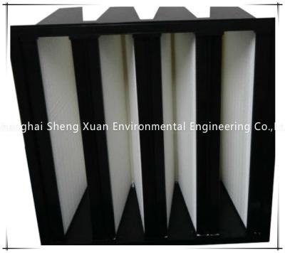 China Plastic Frame F8 24x24x12 Inch V Bank Air Filter for sale