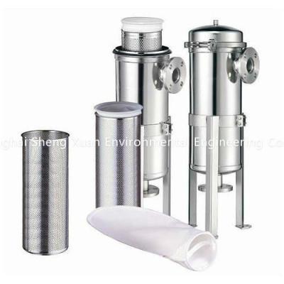 China Fluid Filtration 114MM Cylinder Bag Filter Housing for sale