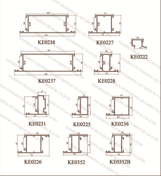 Anodized Aluminium window and door Profile