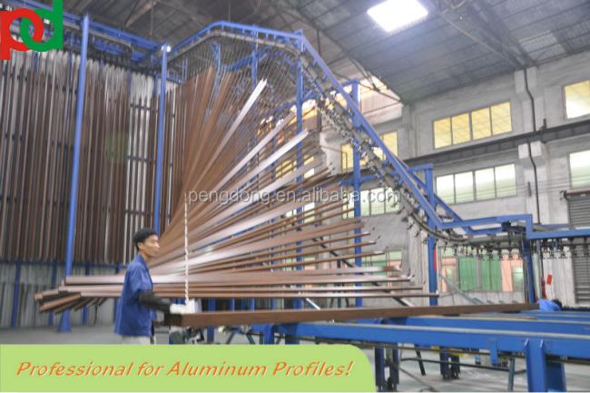 Wood Grain aluminium profile for kitchen cabinet