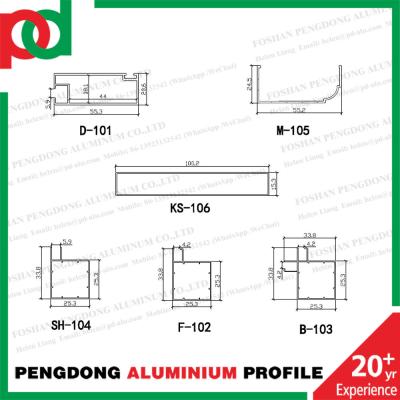 China Perfil de alumínio moderno 6.0M Length da borda do armário de cozinha dos UAE à venda