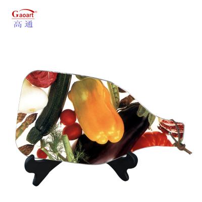 Cina Tempered Glass Cutting Board Unbreakable Round Kitchen Tool with Customized Logo in vendita